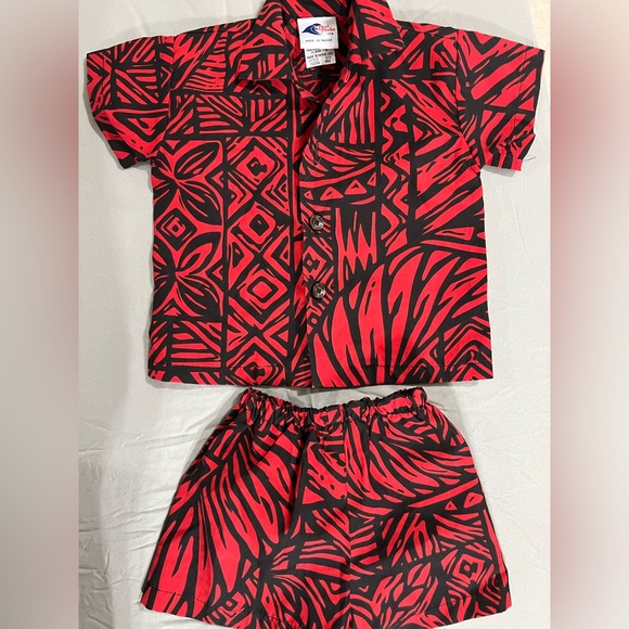 Nui | Matching Sets | Nun Nalu Red Hawaiian Matching Outfit Size 6m ...
